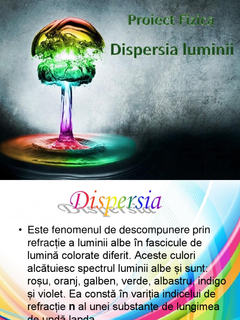 Dispersia Luminii | PDF