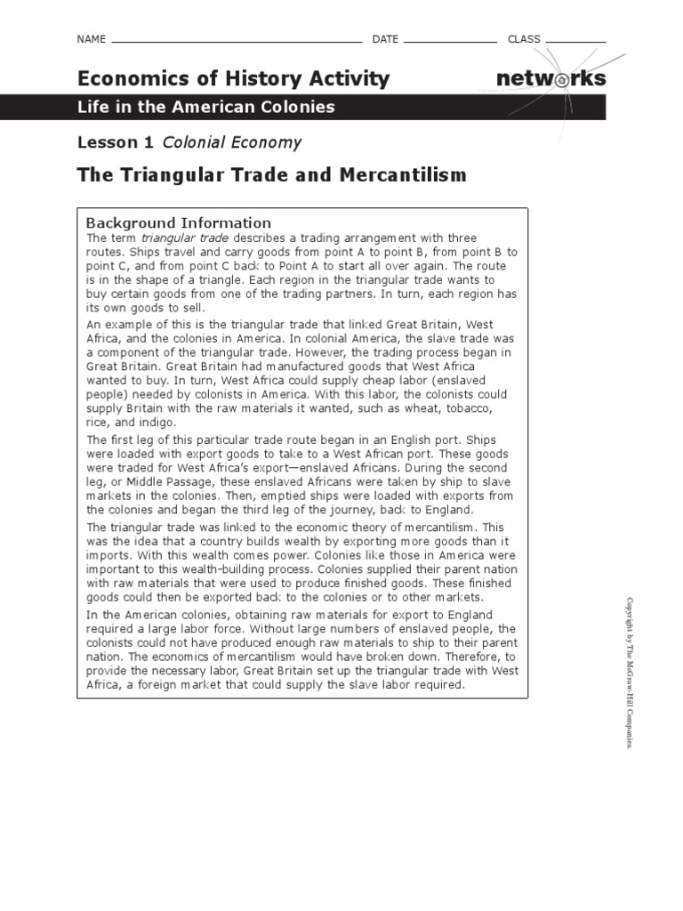 The Triangular Trade and Mercantilism | PDF | Atlantic Slave Trade ...