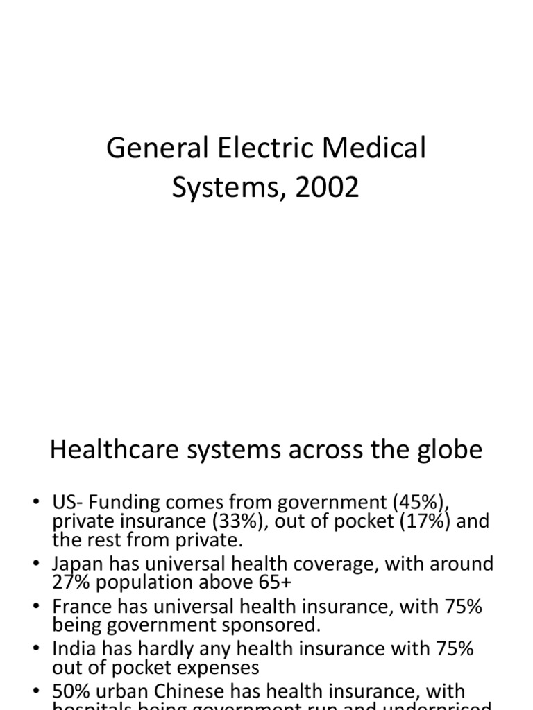 GE Medical Systems Overview 2002 | PDF