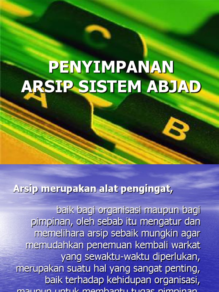 Sesi 6 - PENYIMPANAN ARSIP SISTEM ABJAD | PDF | Kajian Bahasa Asing