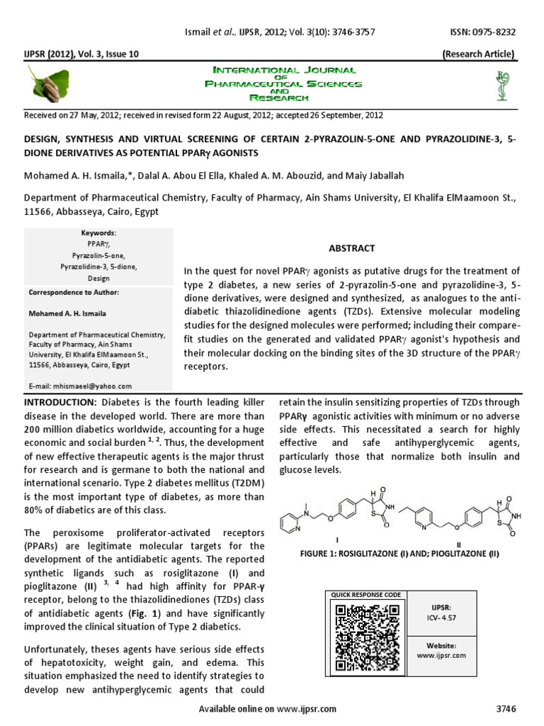 Design, Synthesis and Virtual Screening of Certain 2-Pyrazolin-5-one ...