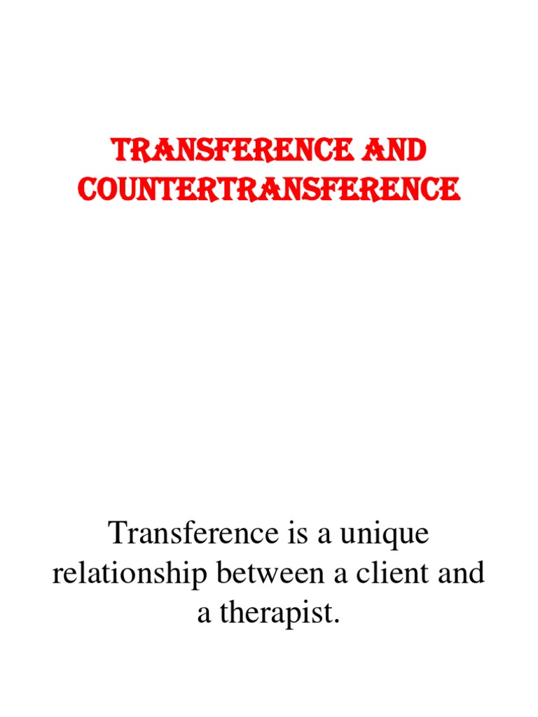 Transference and Countertransference 2 | Download Free PDF ...