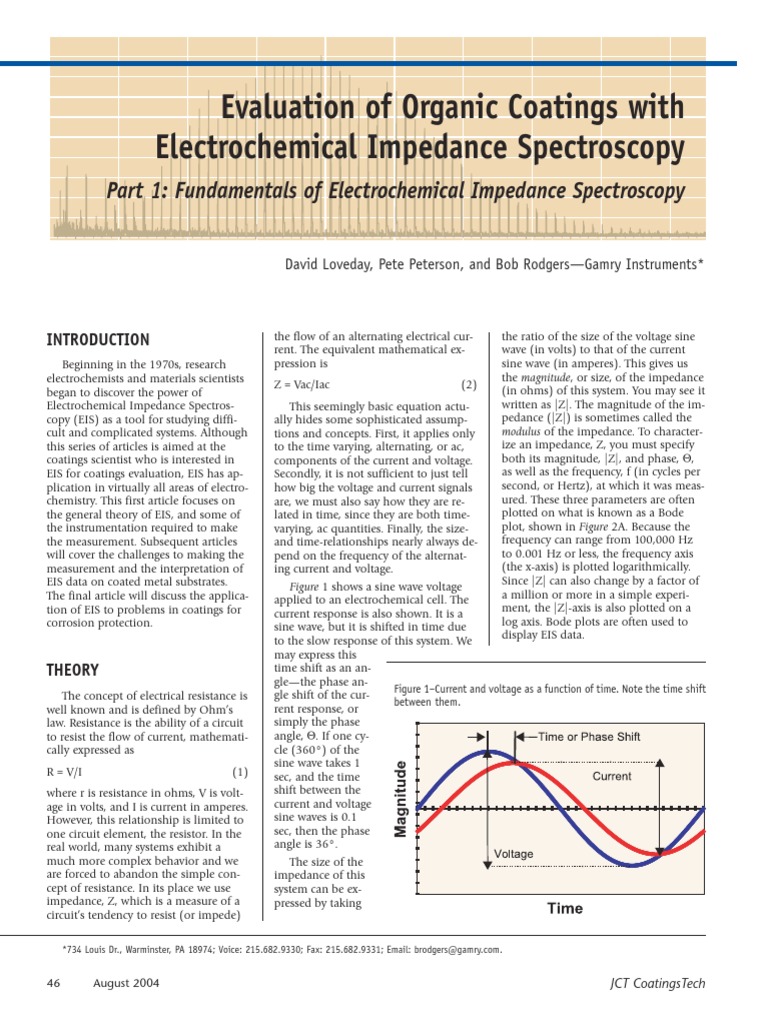Evaluation of Coatings Using EIS PDF | PDF | Capacitor | Electrical ...
