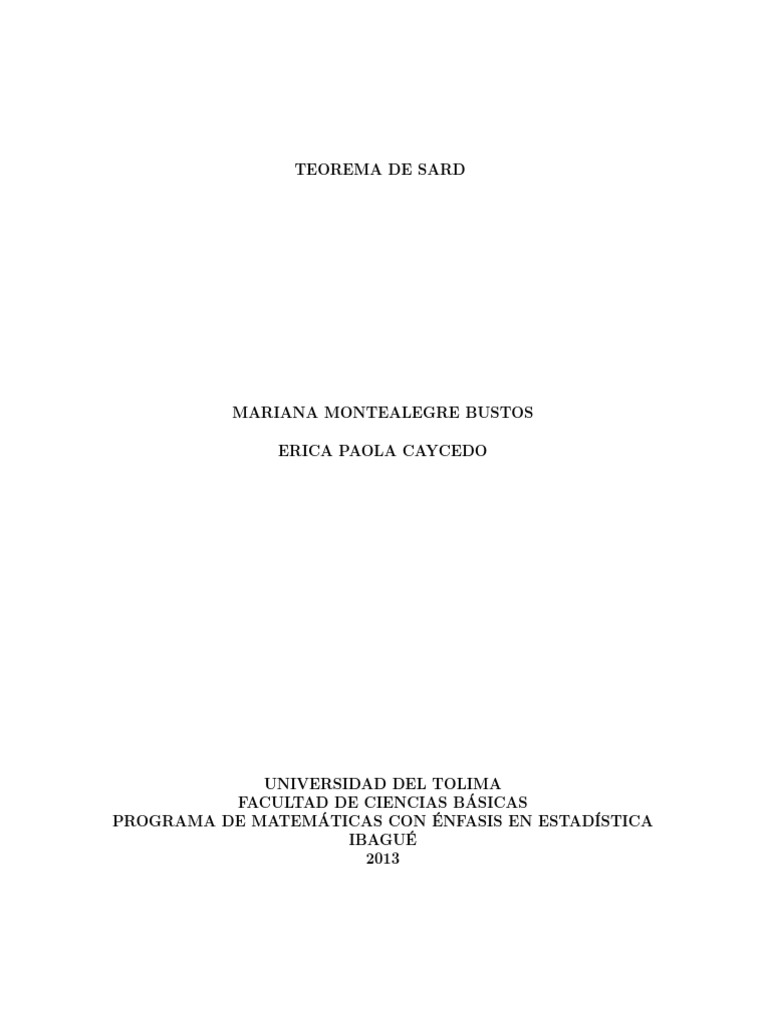 Teorema de Sard | PDF | Informática