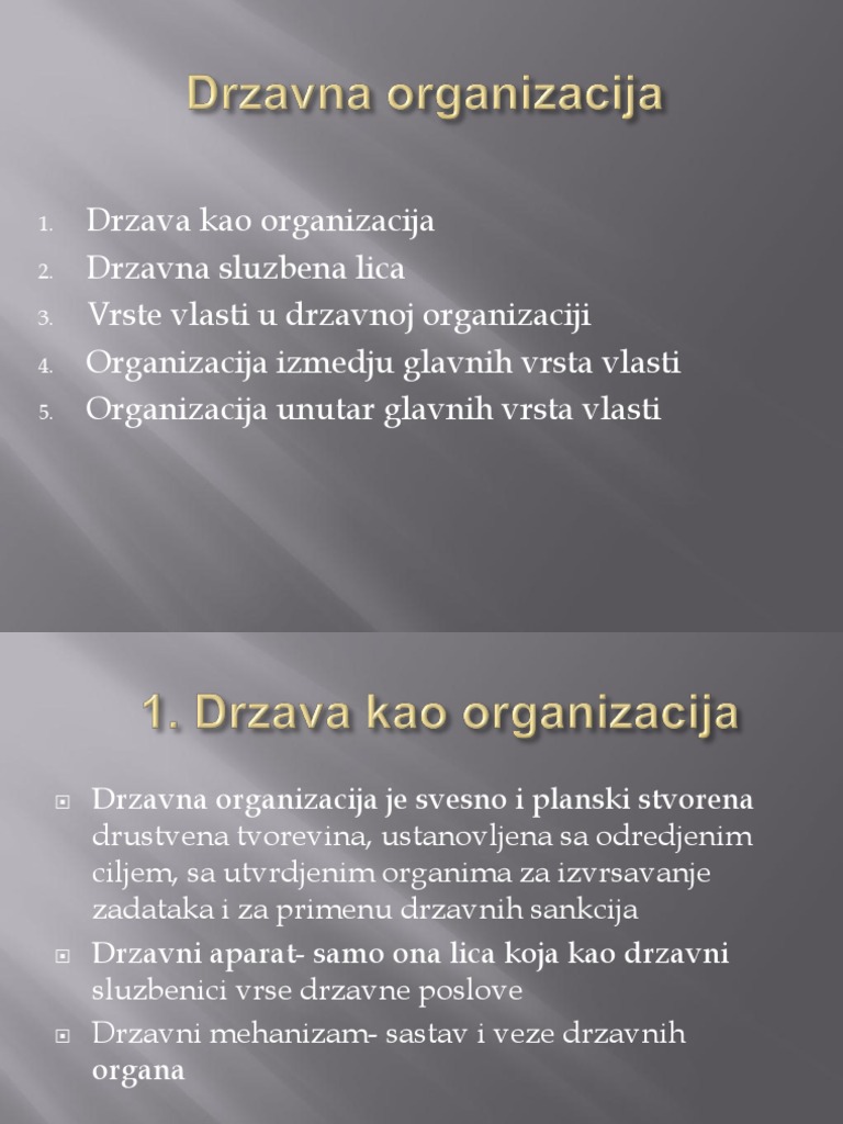 Drzavna Organizacija | PDF