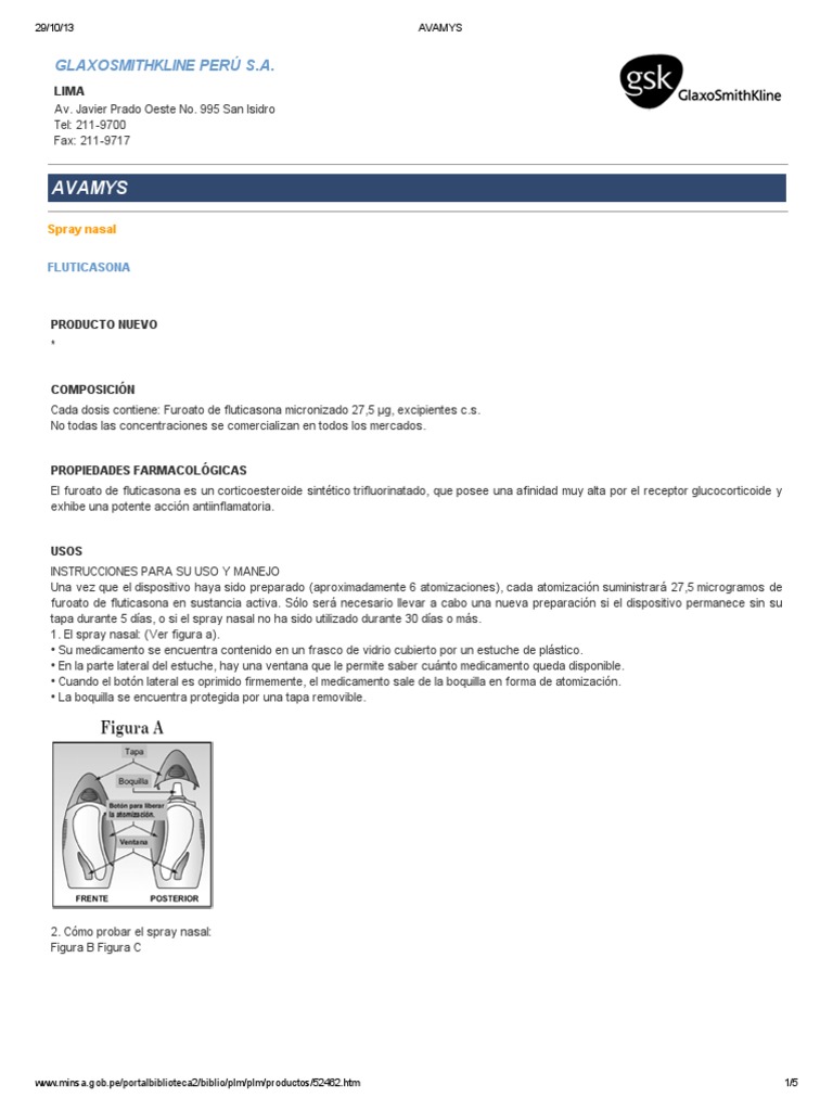 AVAMYS | PDF | Citocromo P450 | Alergia