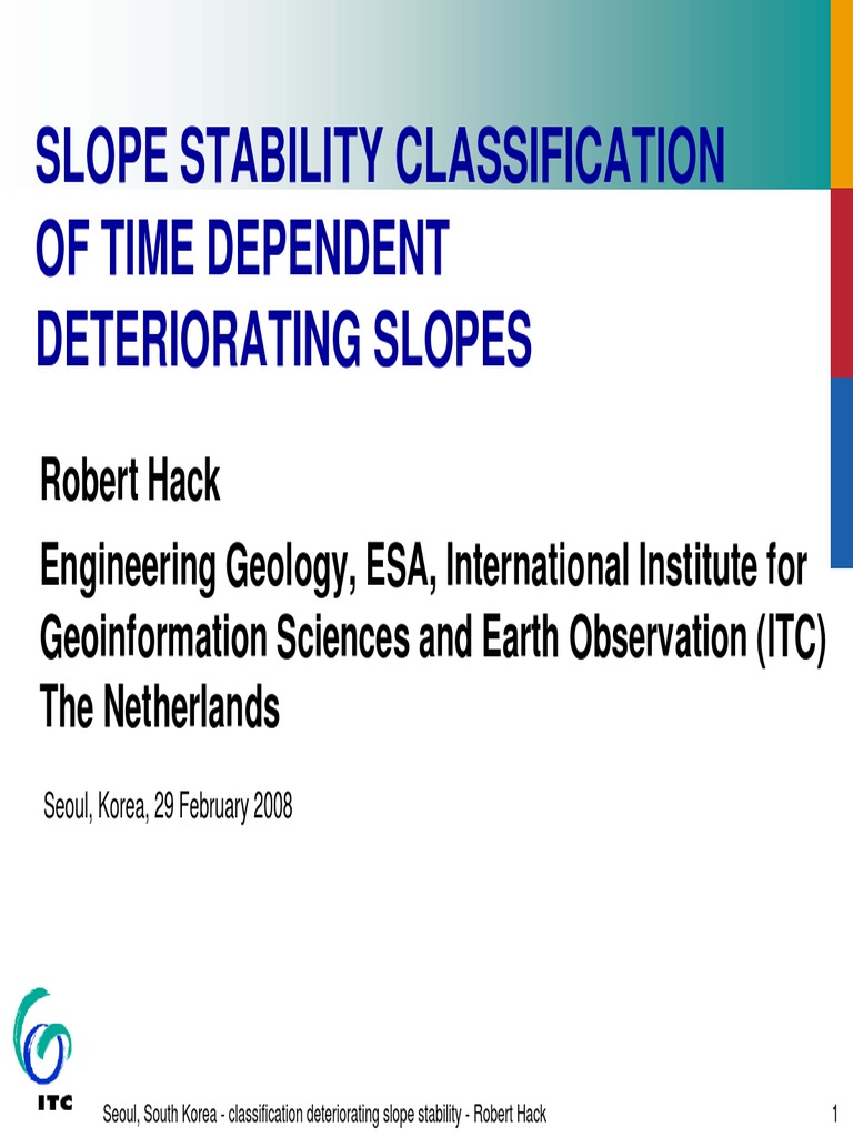 Slope Stability Classification | PDF | Geotechnical Engineering ...
