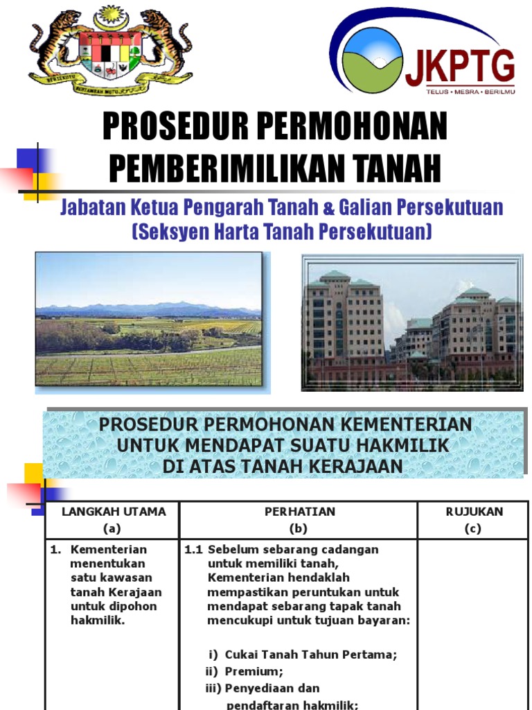 Prosedur Permohonan Tanah | PDF
