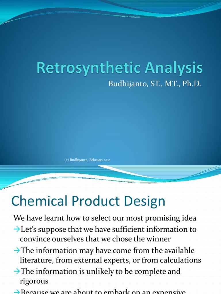 Retrosynthetic Analysis of Phenoglycodol | PDF | Organic Synthesis ...
