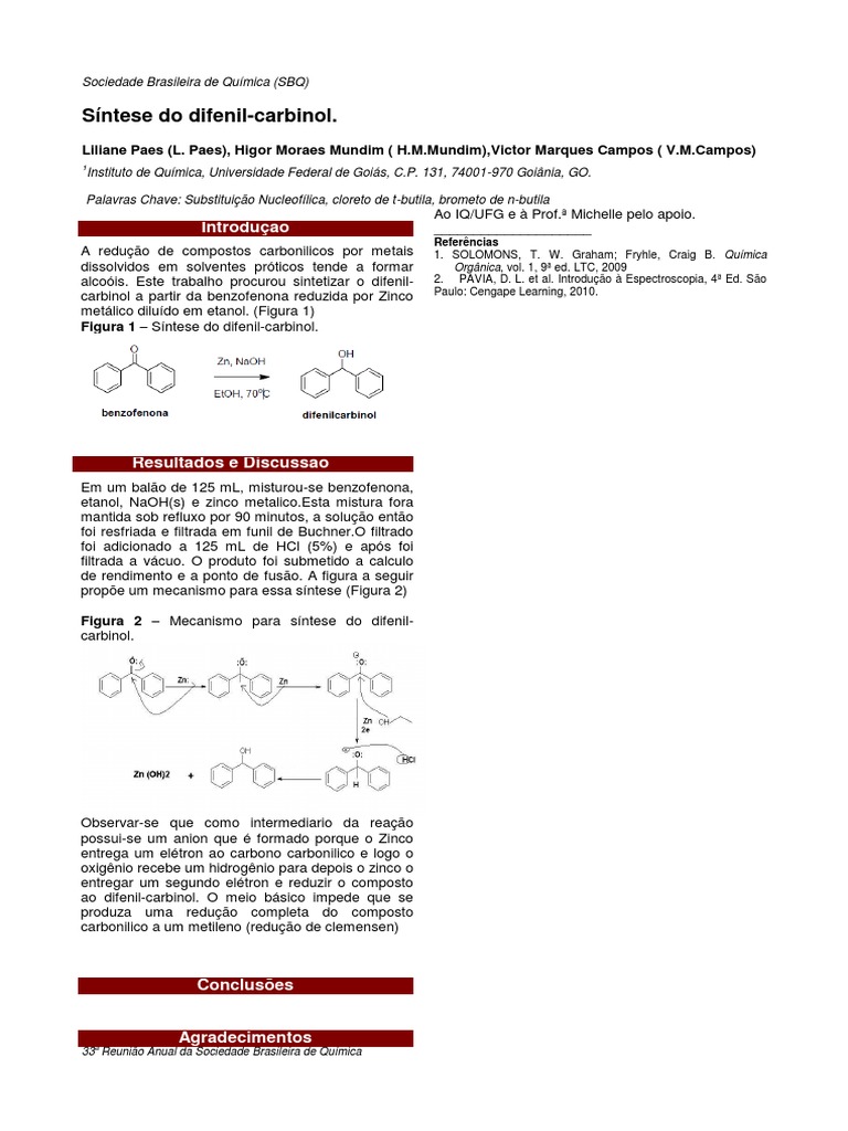 Síntese Do Difenil-Carbinol | PDF