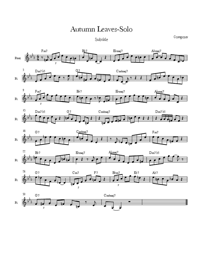 Autumn Leaves-Solo PDF | PDF