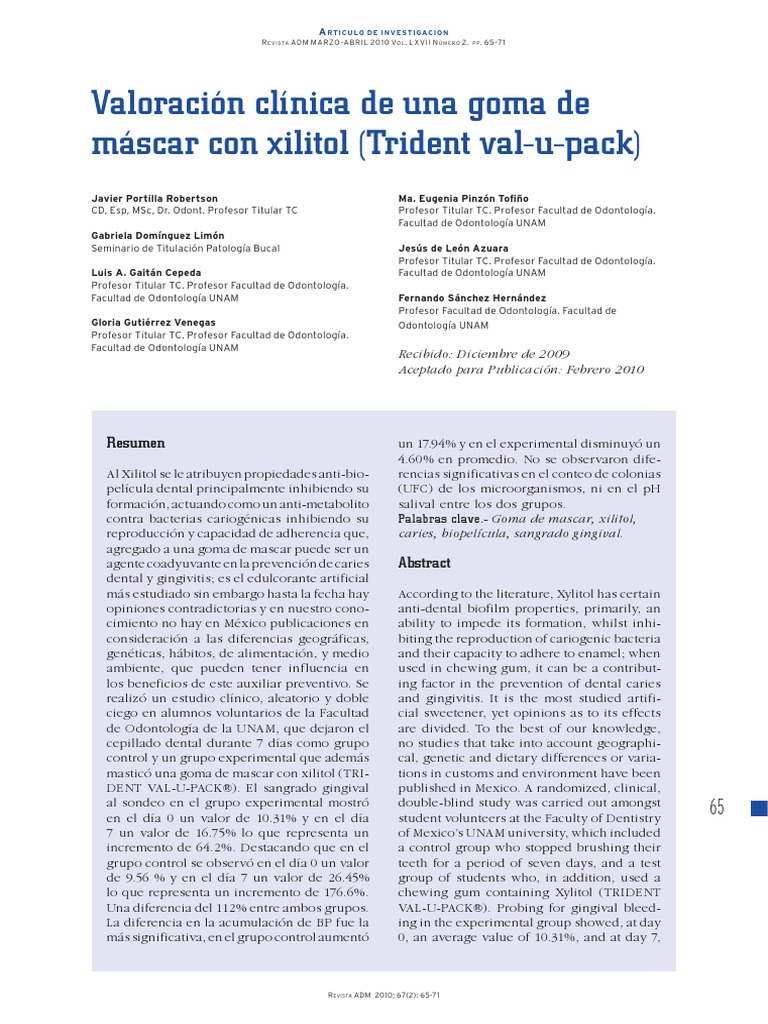 Trident | PDF | Higiene oral | Diente humano