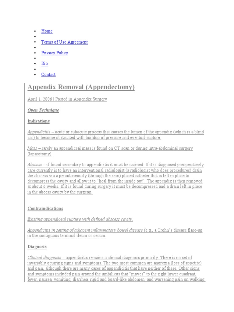 Appendicectomy Step by Step PDF | PDF | Medical Specialties | Medicine