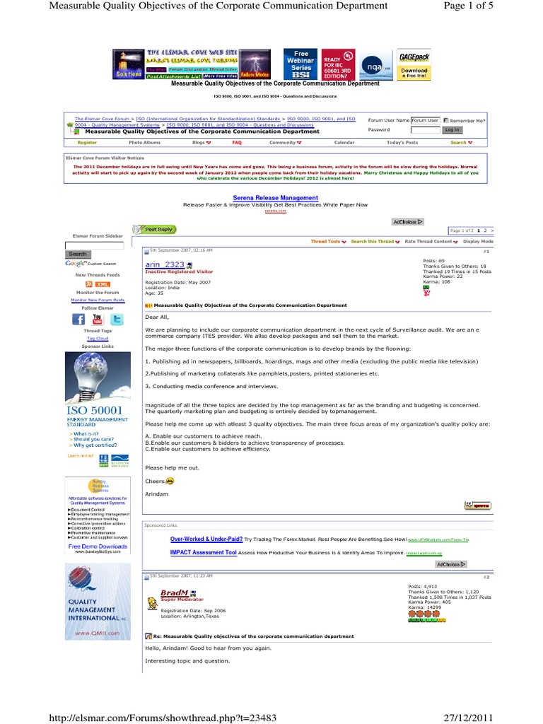 Show Thread 16 | PDF | Internet Forum | Iso 9000