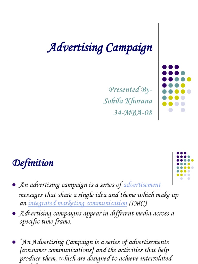 Advertising Campaign Overview and Examples | PDF