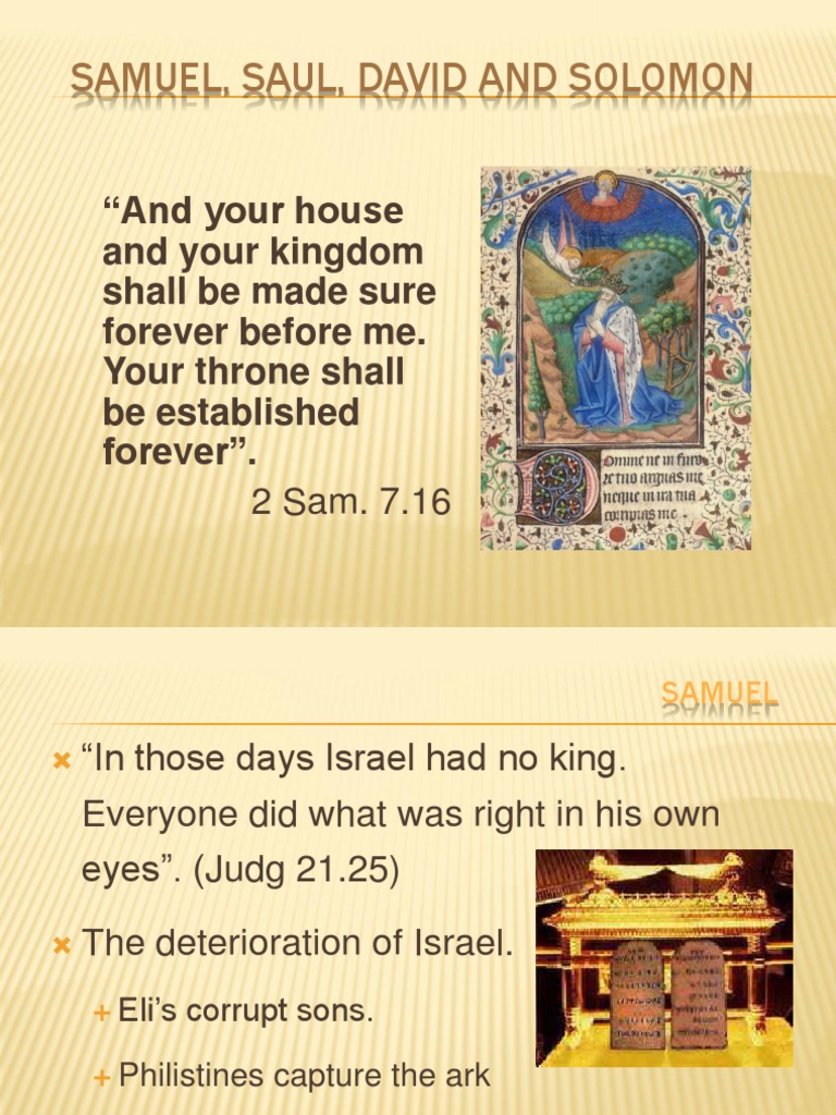 Samuel, Saul, David and Solomon | PDF | Samuel | Books Of Samuel