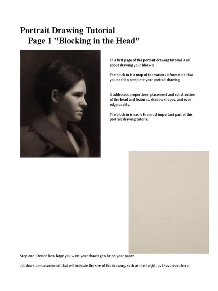 Portrait Drawing Tutorial PDF | PDF | Shadow | Drawing