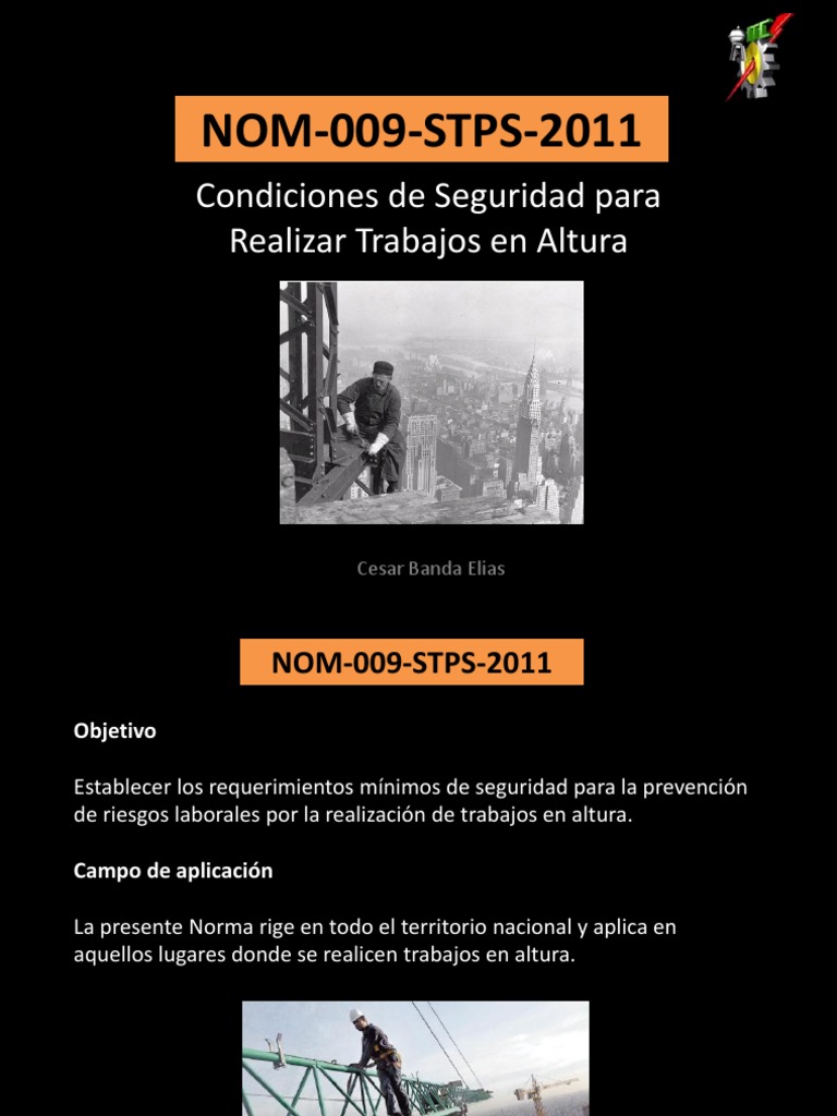 Nom 009 STPS 2011 | PDF | Andamio | Bienestar
