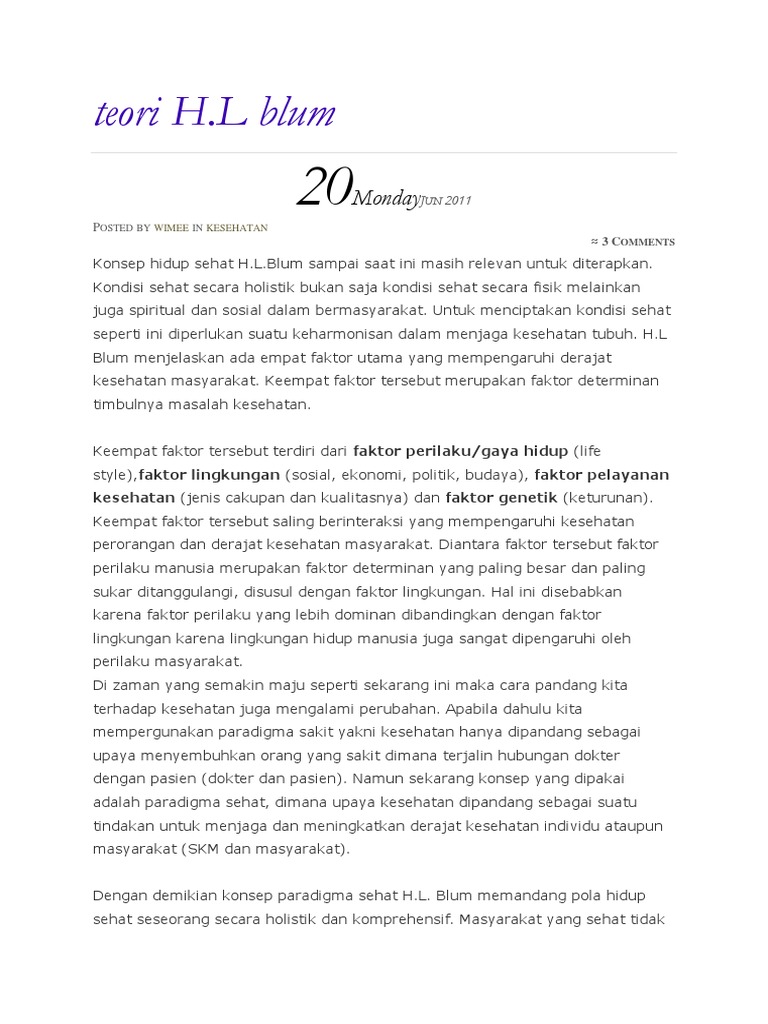 Teori HL BLUM | PDF
