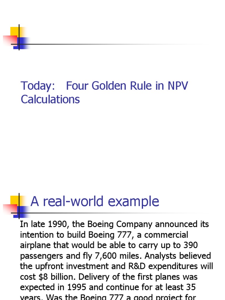 NPV Calculation Golden Rules Guide | PDF | Net Present Value | Working ...