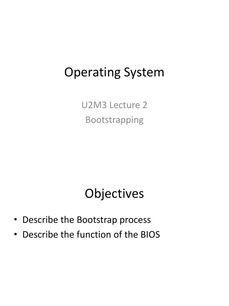 Understanding the Bootstrap Process | PDF | Booting | Bios