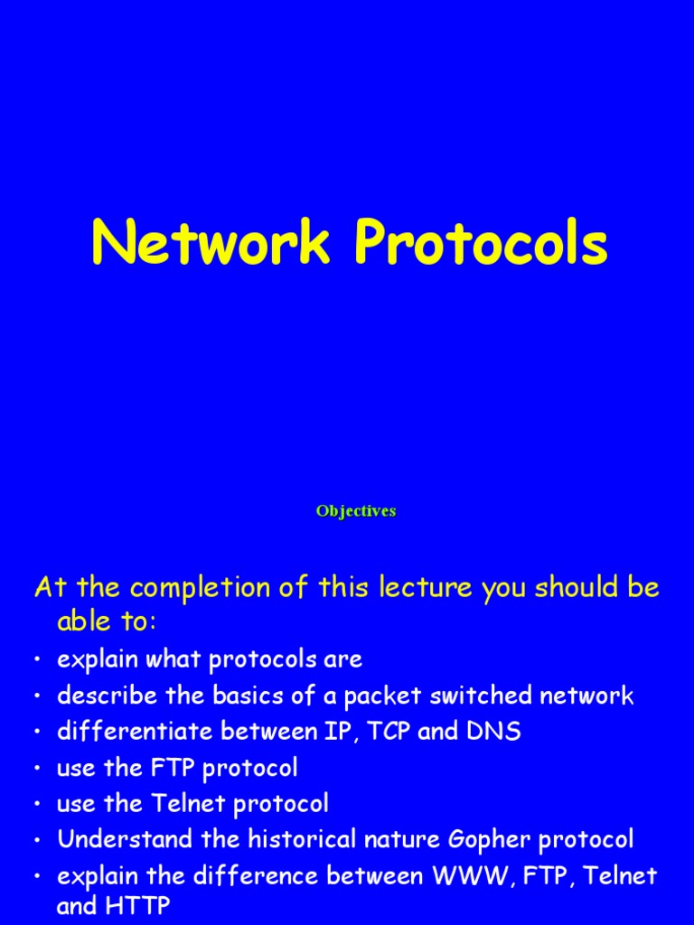 Protocols | PDF | Communications Protocols | Computer Network