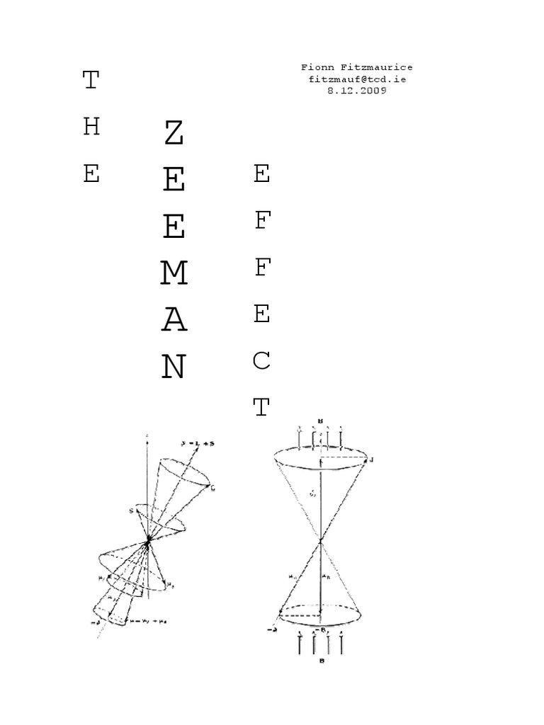 The Zeeman Effect PDF | PDF | Polarization (Waves) | Electromagnetism