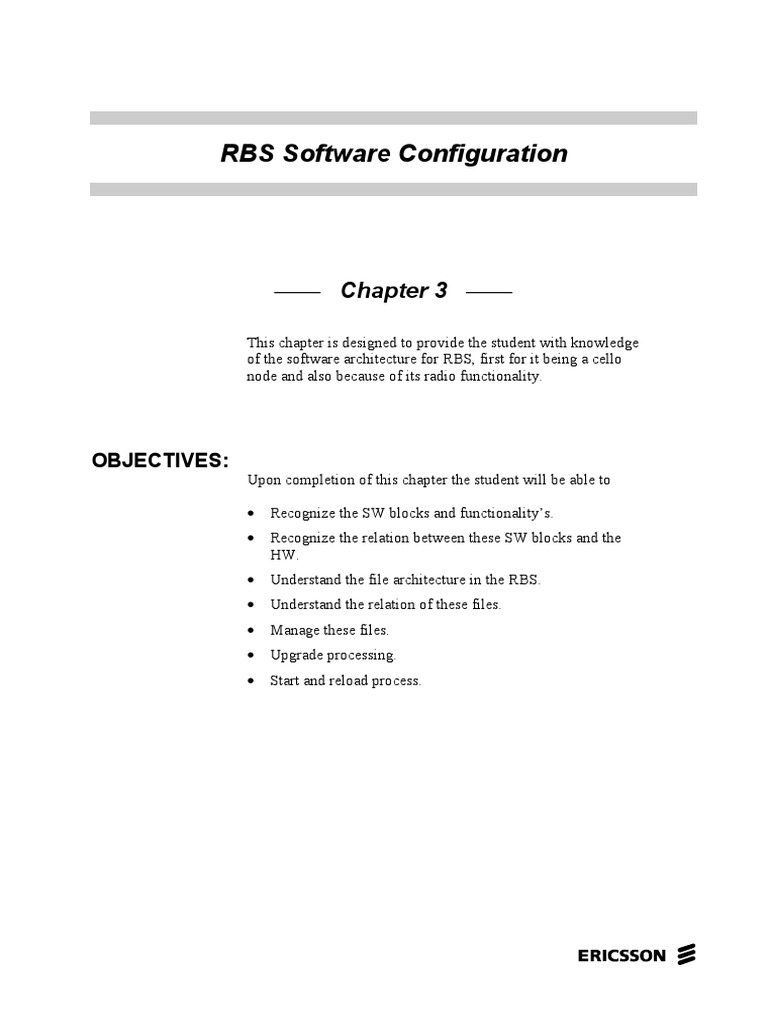 RBS Software Configuration Chapter | PDF | Computer File | Databases