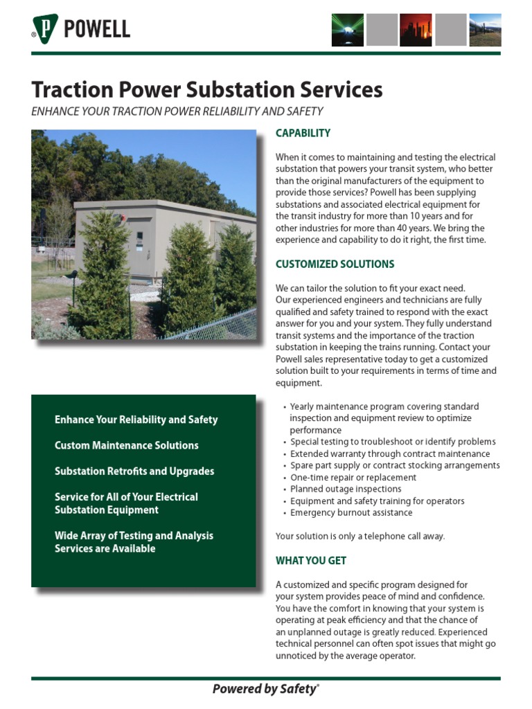 POWELL Traction Power Substation Services 85x11 v1 PDF | PDF ...