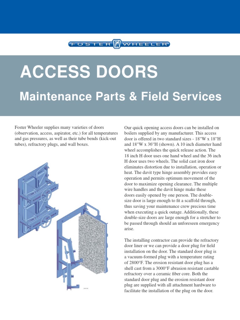 Access Doors | PDF | Refractory | Boiler