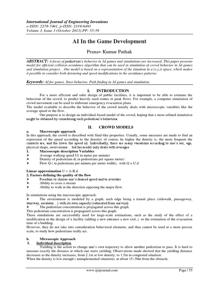 AI in The Game Development | PDF | Simulation | Acceleration