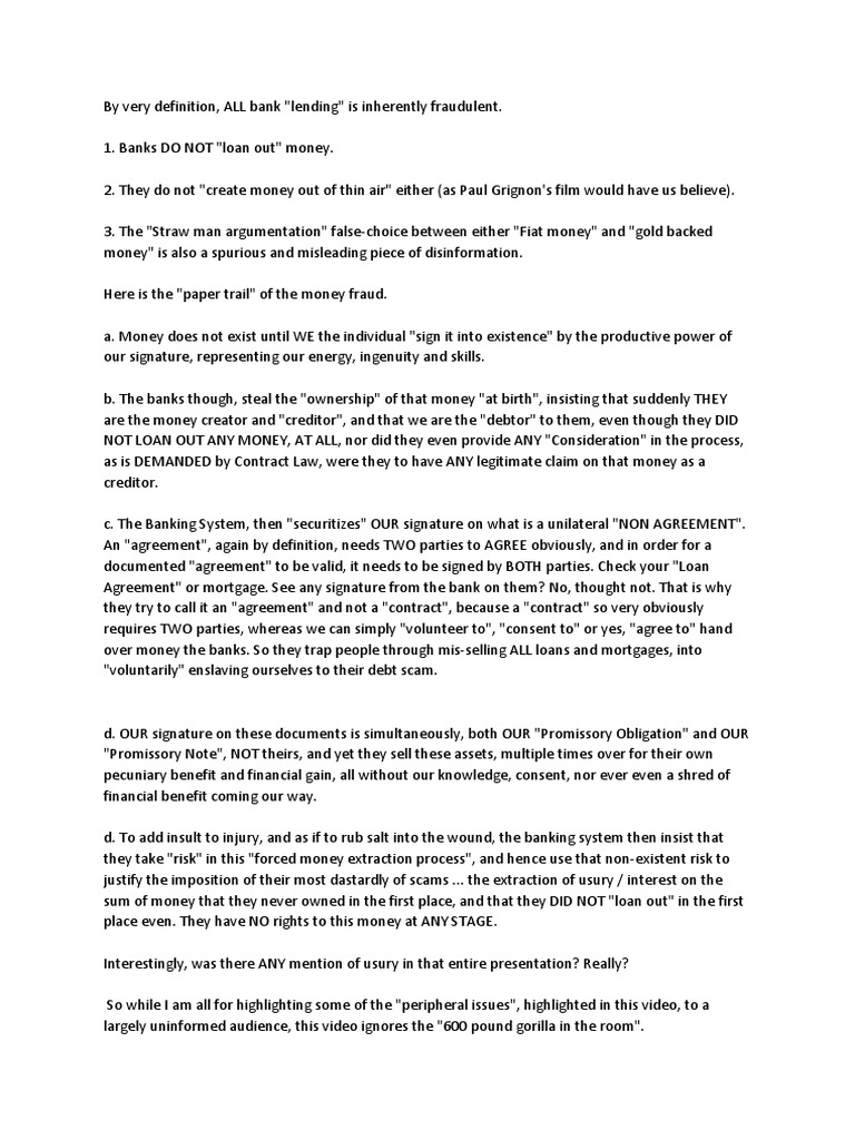 Money Creation | PDF | Money | Interest