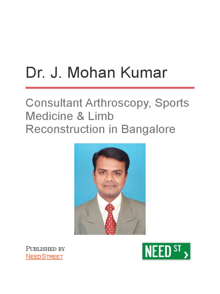 Dr. J. Mohan Kumar - Consultant Arthroscopy, Sports Medicine & Limb ...