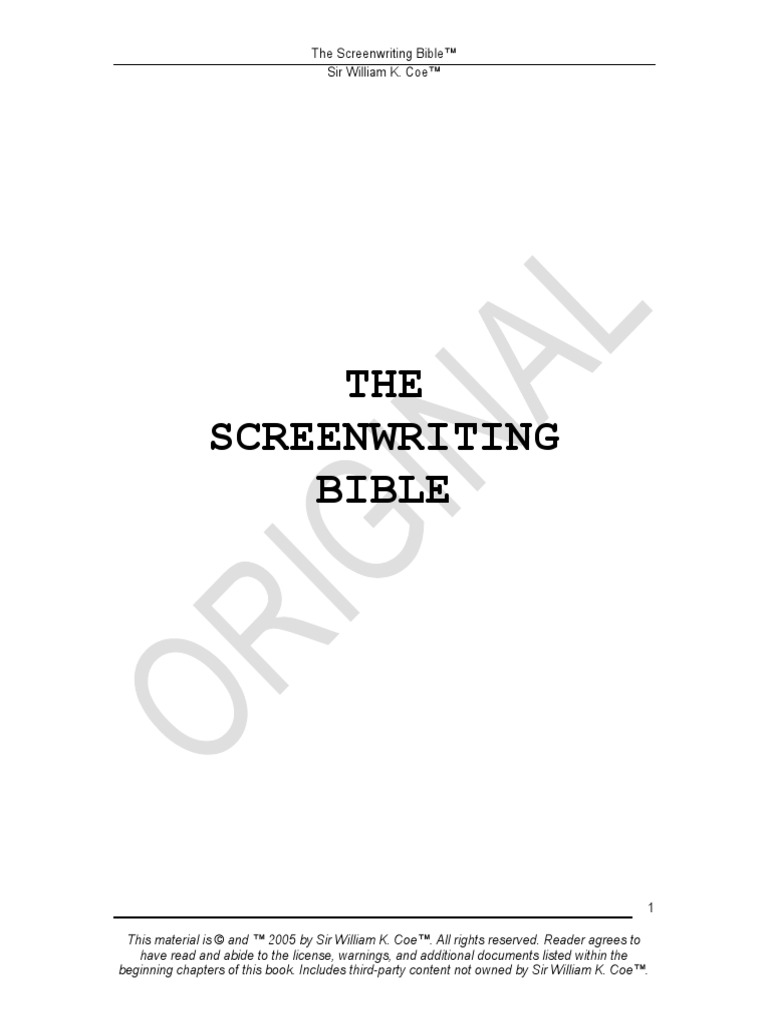 Screenwriting Bible PDF | PDF | Foreign Language Studies | Home & Garden