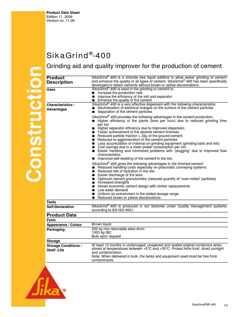 Sika Grind 400 | PDF