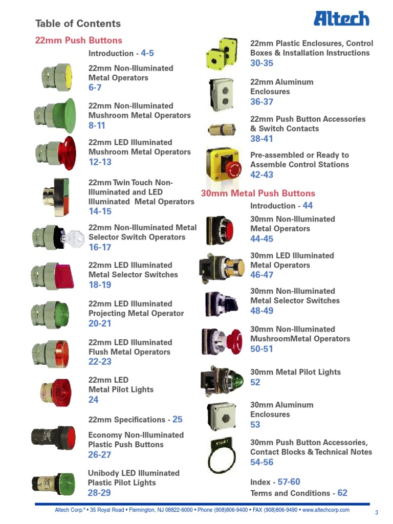 Push Buttons | PDF | Mains Electricity | Light Emitting Diode