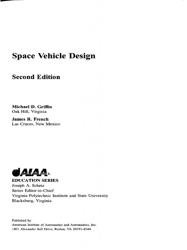 Space Vehicle Design: Second Edition | PDF | Orbital Spaceflight ...