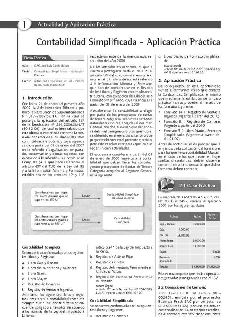 Contabilidad Simplificada | PDF | Factura | Contabilidad
