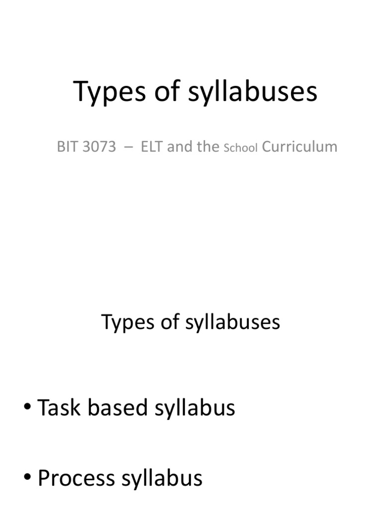 Task Based and Process Syllabuses | PDF | Neuropsychology | Pedagogy