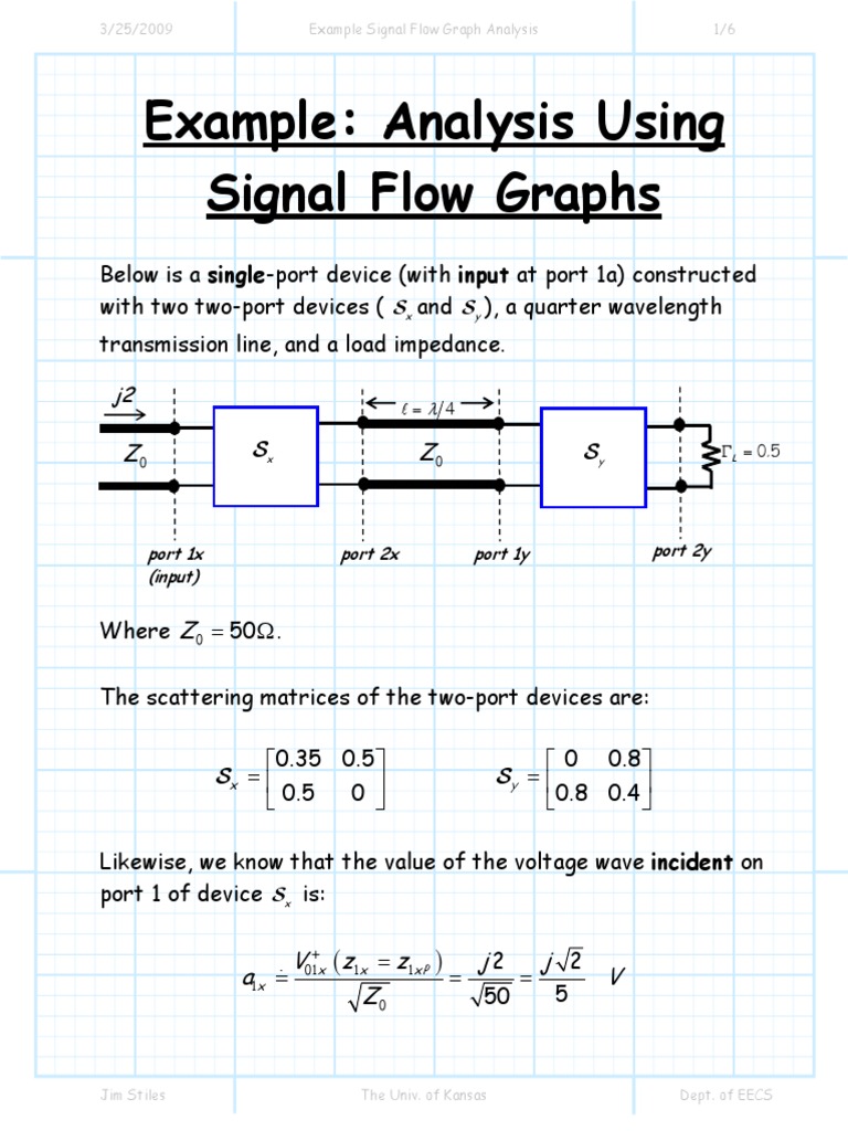 Example Signal Flow Graph Analysis PDF | PDF | Transmission Line ...