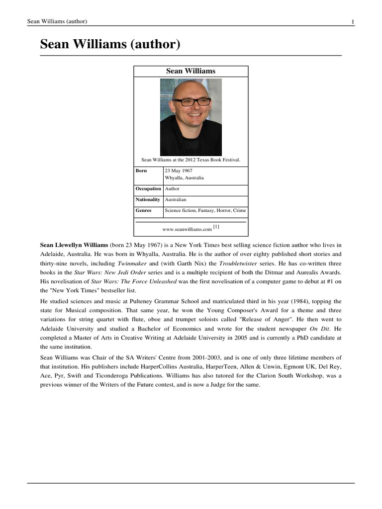 Sean Williams (Author) PDF | PDF | Speculative Fiction