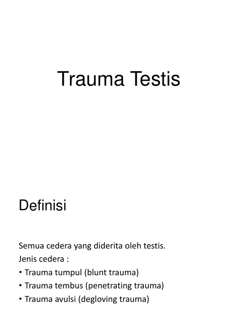 Trauma Testis | PDF
