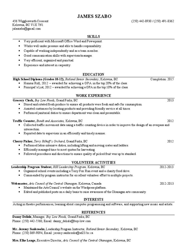 James Szabo's Resume and Skills Overview | PDF
