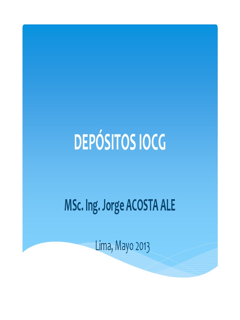 Depositos Iocg | PDF | Andes | Magma