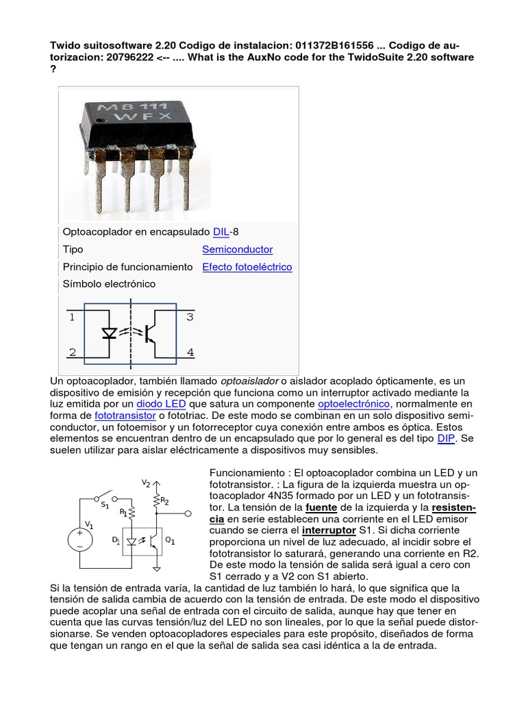 Guía de Optoacopladores y Funcionamiento | PDF | Fuerza | Electromagnetismo