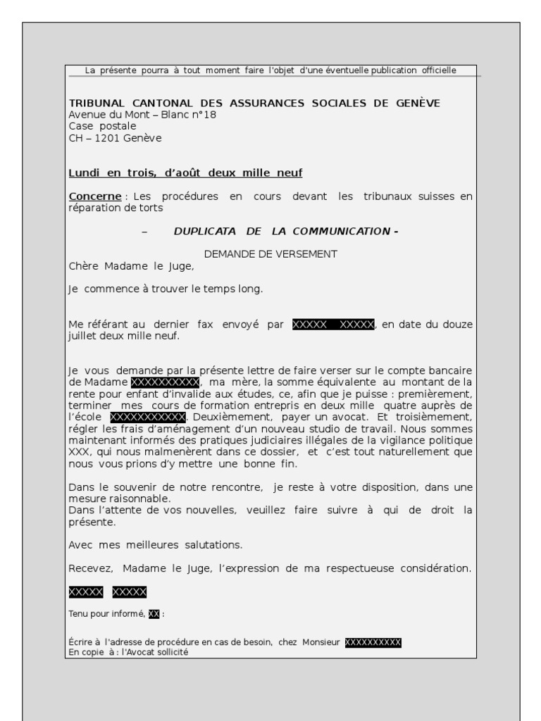 Demande de Versement | PDF