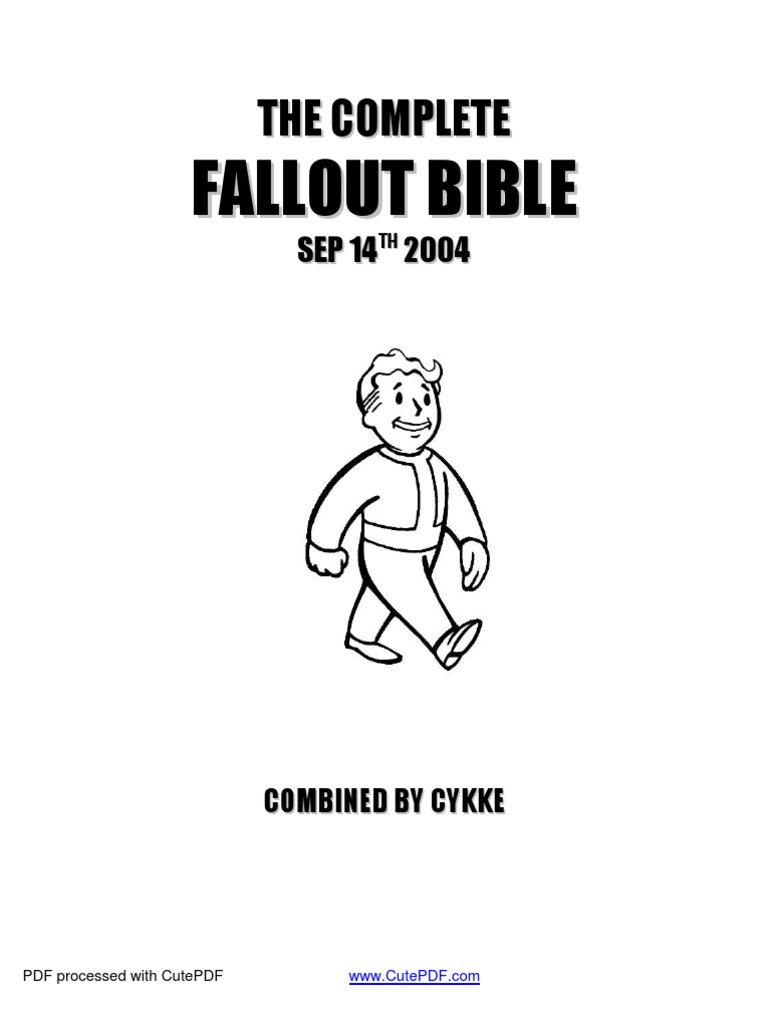 Fallout Bible Complete | PDF | Fusion Power | Energy Crisis