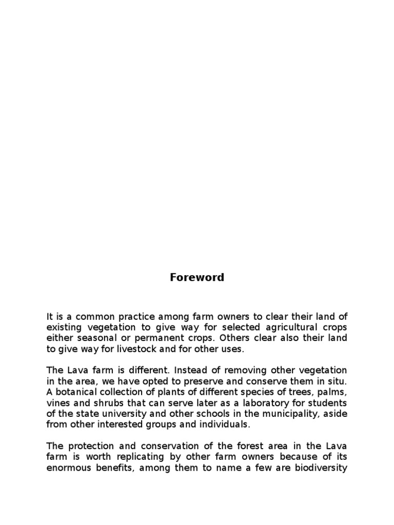 The Residual Forest at The Lava Farm | PDF | Forests | Biodiversity
