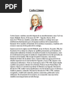 Biografía de Carl Von Linneo | PDF