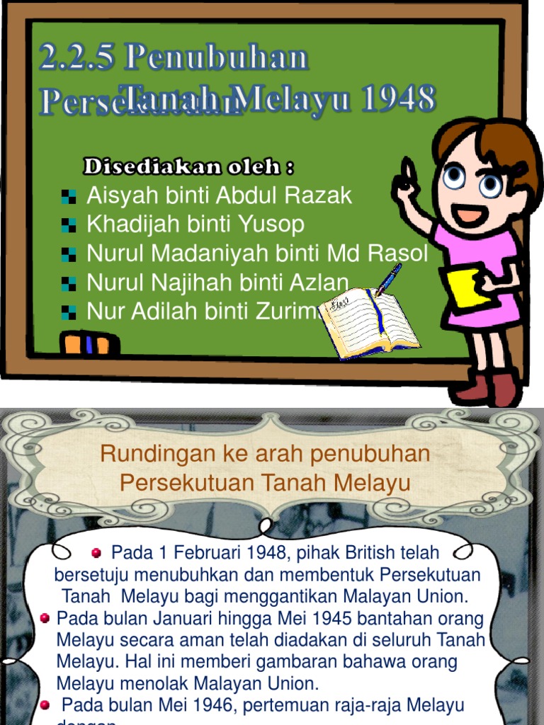 Penubuhan Persekutuan Tanah Melayu 1948 | PDF